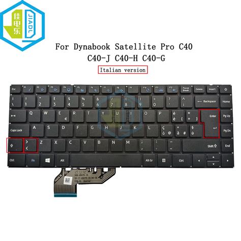 It Italian Laptop Replacement Keyboard For Dynabook Satellite Pro C40