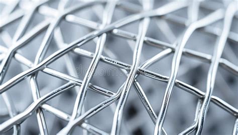 Abstract Metallic Grid Structure Industrial Texture Background Stock