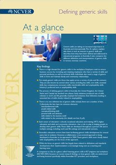 Defining Generic Skills At A Glance