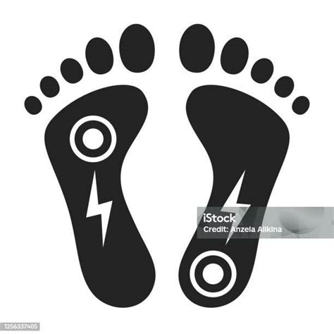 급성 통증 발 검정 글리프 아이콘 염좌 부상 격리된 벡터 요소입니다 웹 페이지 모바일 앱 프로모션을 위한 그림 윤곽선 개념에