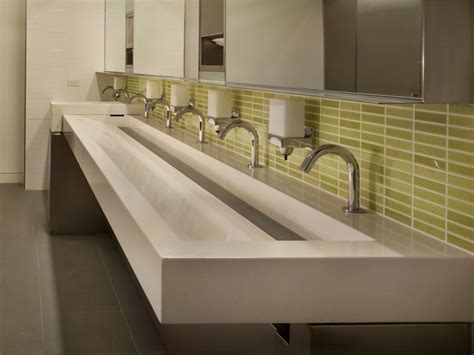 Custom Concrete Sinks For Stylish Bathrooms Trough Sink Bathroom