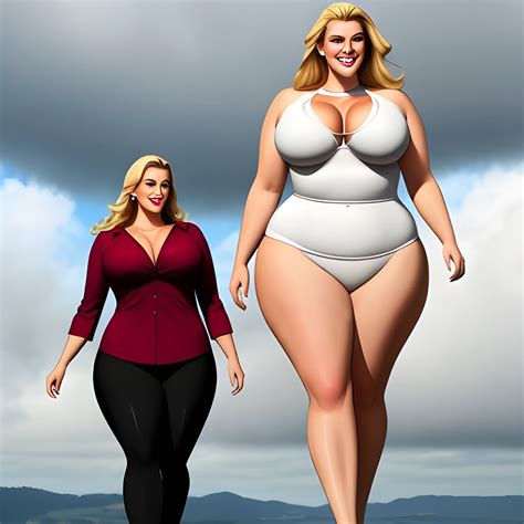 Large And Tall Blonde Plus Size Girl With Small Head Broad Shoulders