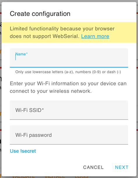 allow secrets to create configuration · issue 1279 · esphome feature