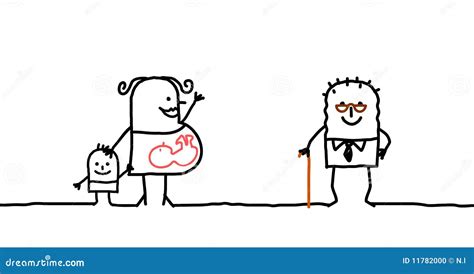 Giovane And Vecchio Illustrazione Vettoriale Illustrazione Di Illustrazione 11782000