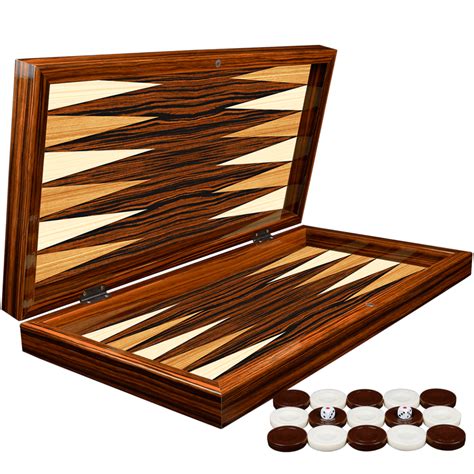 Premium Backgammon Chess Set Checkers Draughts Lux Vicedeal