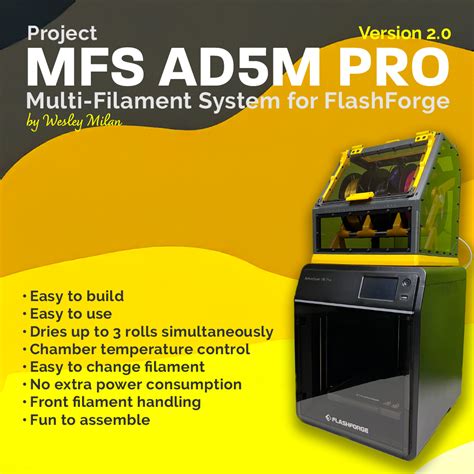Project Multi Filament System For Flashforge Adventure 5m Pro Mfs Ad5