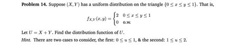 Solved Problem Suppose X Y Has A Uniform Chegg