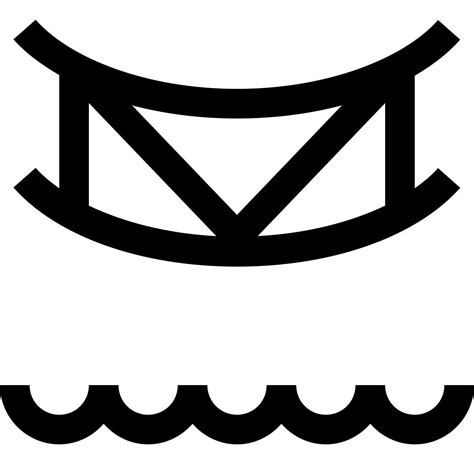 Rope Bridge Icon In Dotted Style