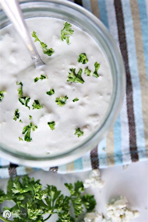 Homemade Bleu Cheese Salad Dressing Recipe Recipes Easy Salad