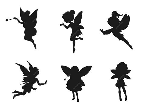 Premium Vector Set Of Fairy Isolated Vector Silhouette