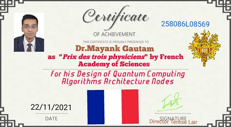 Achievements French Academy Of Sciences