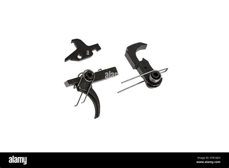 Shock Trigger For Gun Isolate On White Background Gun Trigger Repair