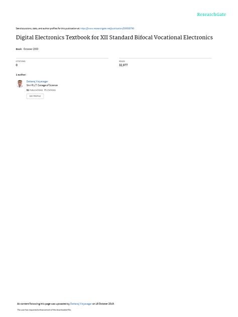 Digital Electronics Textbook Sample Pdf Logic Gate Decimal