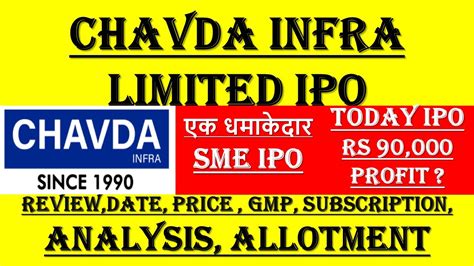 Chavda Infra Ipo Review Chavda Infra Ipo Gmp Chavda Ipo Latest Gmp