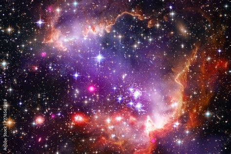Star Field In Space A Nebulae And A Gas Congestion The Elements Of