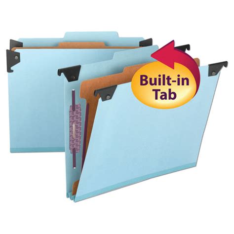 Fastab Hanging Pressboard Classification Folders Letter Size 1
