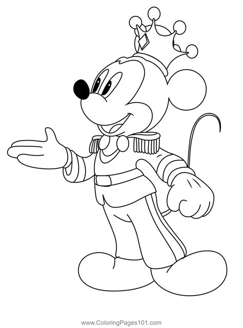 Prince Mickey Coloring Page Mickey Coloring Pages Mickey Mouse
