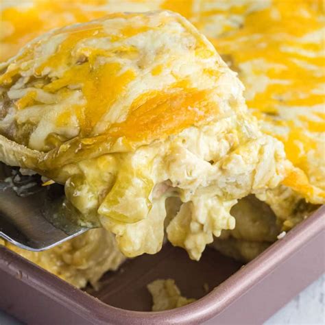 Green Chile Casserole Creamy Green Chile Enchilada Casserole Fed