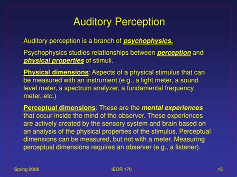 Ppt Auditory Perception And Sound Models Powerpoint Presentation