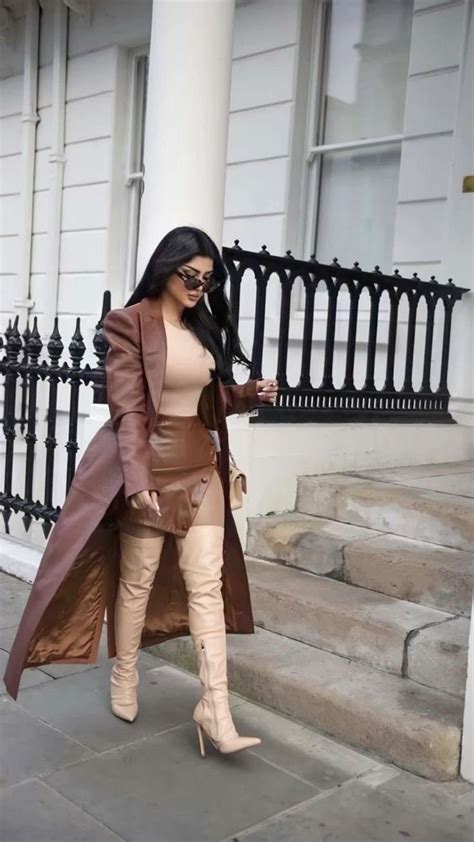 Leather Outfit Boots Stylish Outfits Fashion Outfits Classy Outfits