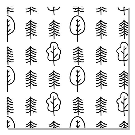 Premium Vector Simple Trees Vector Pattern Forest Background