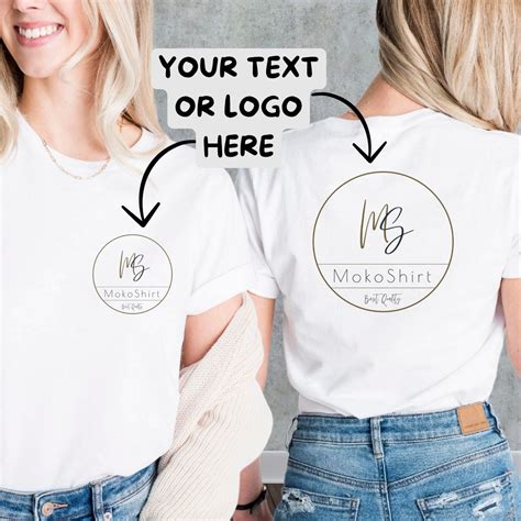 Custom Front And Back Text T Shirt Personalized Retro Design Etsy