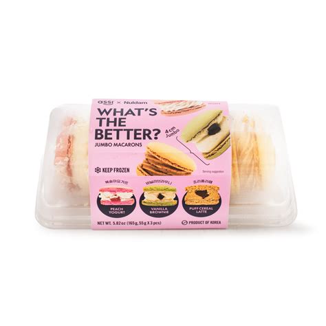 Peach Yogurt Vanilla Brownie And Puff Cereal Latte Jumbo Macarons Jandp