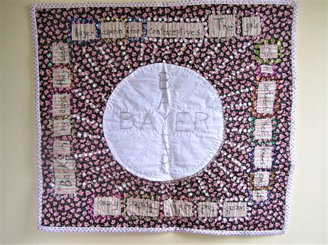 Feminist Art Quilt Wall Reproductive Rights Birth Control Applique