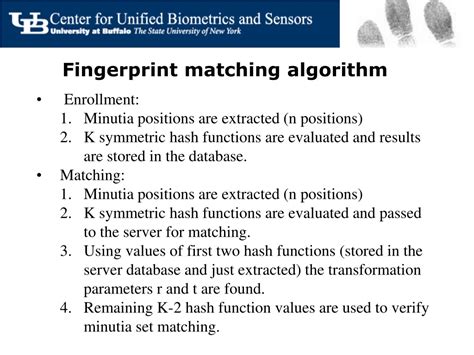 Ppt Enhancing Fingerprint Security With Symmetric Hash Functions For