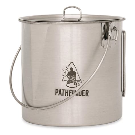 Pathfinder Stainless Steel Bush Pot 64 Oz Sportsmans Guide