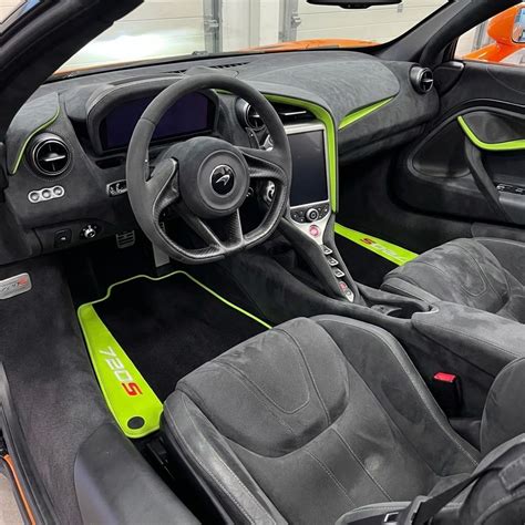 Purple Leather Floor Mats With A1 Pattern For Mclaren 750s 2023 2026
