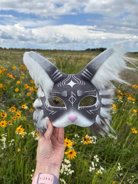 Therian Mask Quadrobics Masks Fursuit Fan Creepy Stuffed Cat Mask