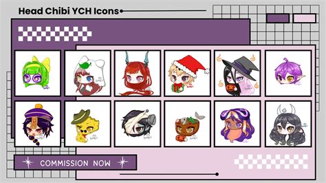 Head Chibi Icons Instant Order ♡ By Bunny Rynn Bunnywabbitrynn Vgen