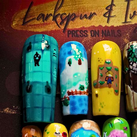 Long Sculpted Square Stardew Valley Fanart Apres Gel X Press On Nails