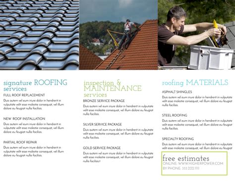 Roofing Brochure Ideas At Joan Dudley Blog