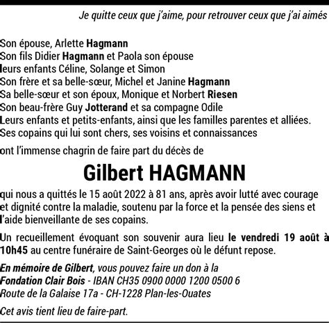 Gilbert Hagmann Hommages