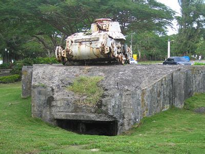 Japanese Pillbox And Tank Garapan Garapan