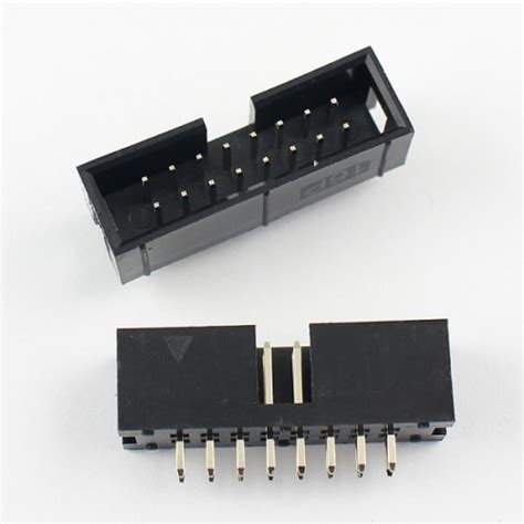 Shrouded Male Header 2x8 2 54mm Pitch 16 Pin Idc Connector Straight