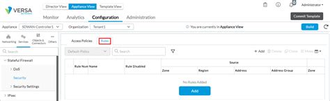 Configure Stateful Firewall Versa Networks
