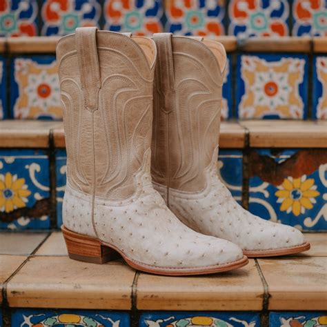 Womens Ostrich Skin Boots Full Quill Cowgirl Boot The Jessie