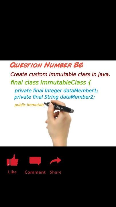 86 Create Custom Immutable Class In Java Interviewquestions Corejava Javaprogramming Youtube