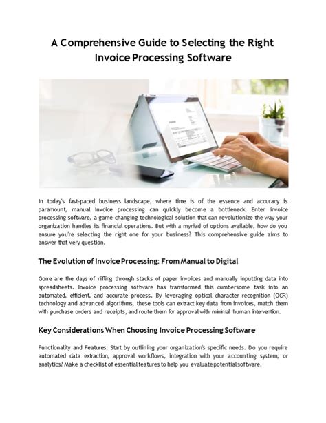Invoice Processing Software Presentation Free To Download
