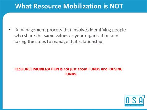 Resource Mobilization Osa Ppt