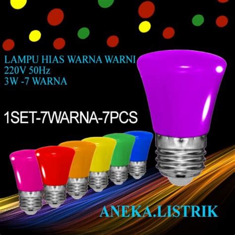 Jual Lampu Led Jambu Bohlam Warna Warni E W Led Bola Warna Warni Lampu Dekorasi Lampu