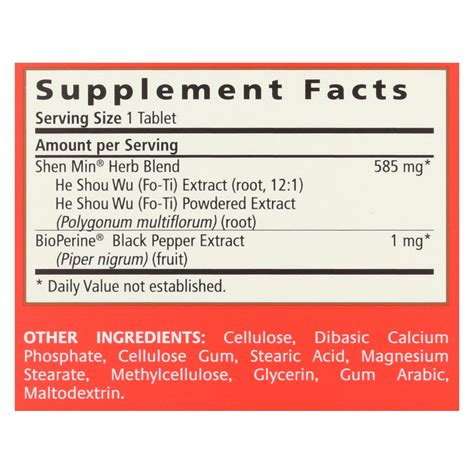 Shen Min Hair Nutrient Original Formula 90 Tablets Rubertmarket