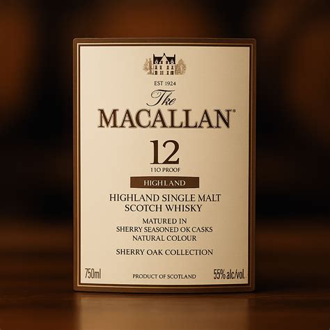 Macallan 12 Year Old 110 Proof Sherry Oak Med Kraft Og Karakter