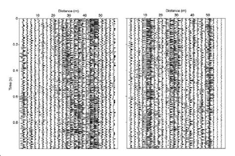 Raw Passive Seismic Record For Inline Left And Crossline Right