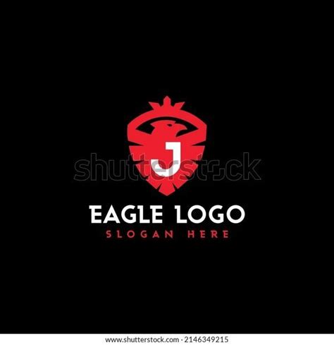 Letter J Eagle Logo Ilustration Graphic Vector Of Luxury Security Shield Red Eagle Logo