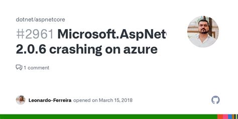 Microsoft AspNetCore All Crashing On Azure Issue Dotnet Aspnetcore GitHub