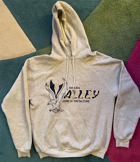 Vintage Santa Ana Valley Falcons Hooded Sweatshirt Made In Usa Etsy
